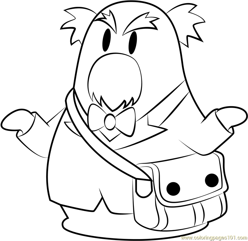Professor Curio Coloring Page for Kids - Free Kirby Printable Coloring ...