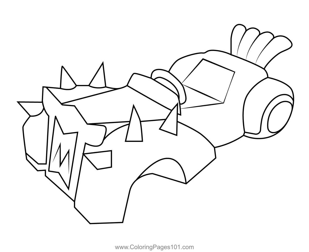 Bruiser Mario Kart Coloring Page for Kids - Free Mario Kart Printable ...