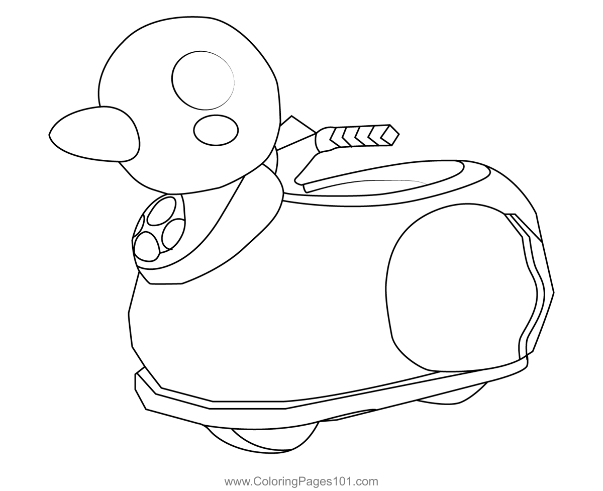 Quacker Mario Kart Coloring Page for Kids - Free Mario Kart Printable ...