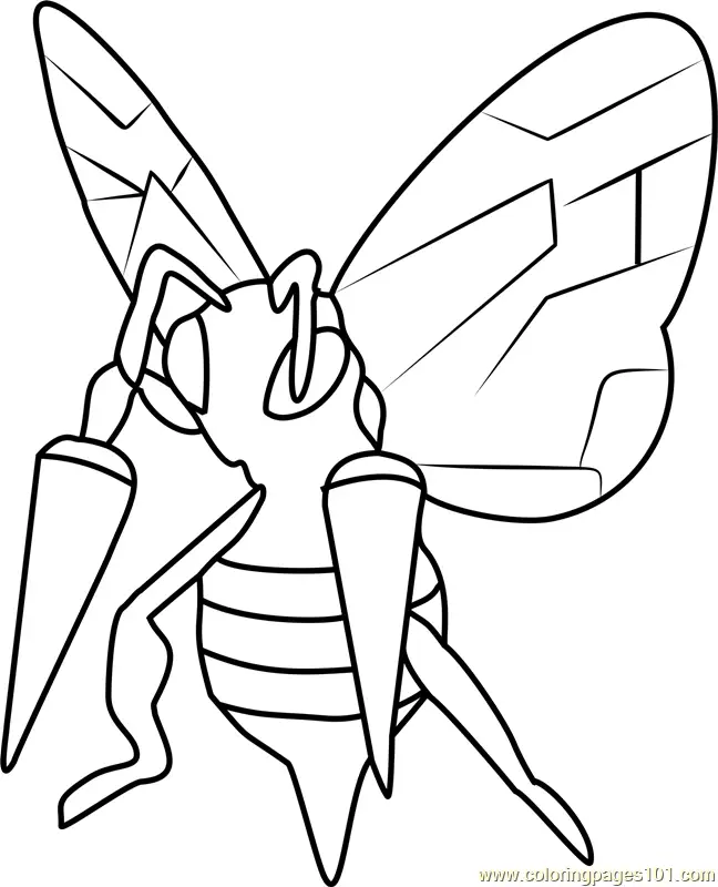 Beedrill Pokemon GO Coloring Page for Kids - Free Pokemon GO Printable ...