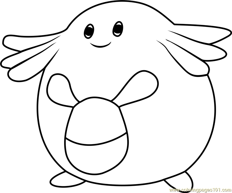 Chansey Pokemon GO Coloring Page for Kids - Free Pokemon GO Printable ...