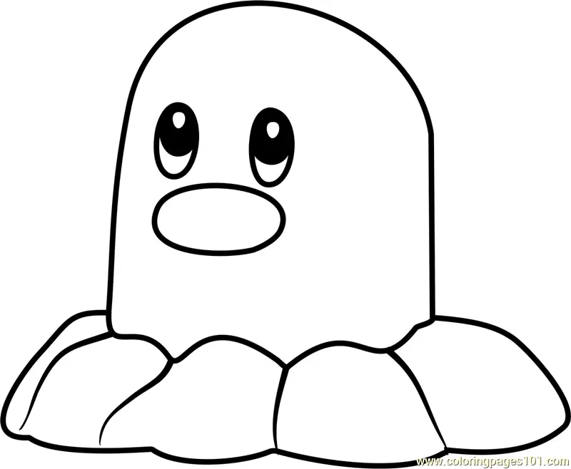 Diglett Pokemon GO Coloring Page for Kids - Free Pokemon GO Printable ...