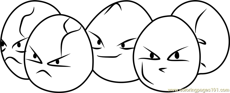 Exeggcute Pokemon GO Coloring Page for Kids - Free Pokemon GO Printable ...