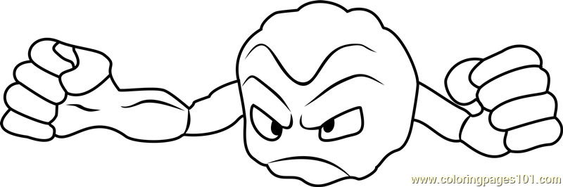 Geodude Pokemon GO Coloring Page for Kids - Free Pokemon GO Printable ...
