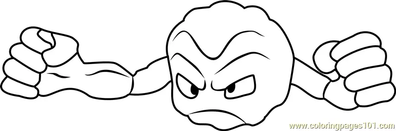 Geodude Pokemon GO Coloring Page for Kids - Free Pokemon GO Printable ...