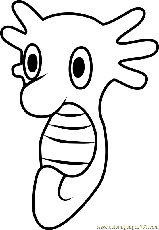 Horsea Pokemon GO Coloring Page for Kids - Free Pokemon GO Printable ...