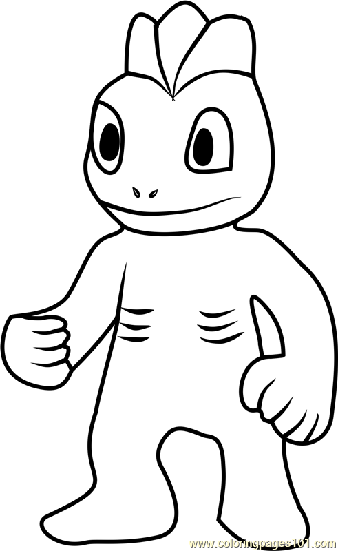 Machop Pokemon GO Coloring Page for Kids - Free Pokemon GO Printable ...