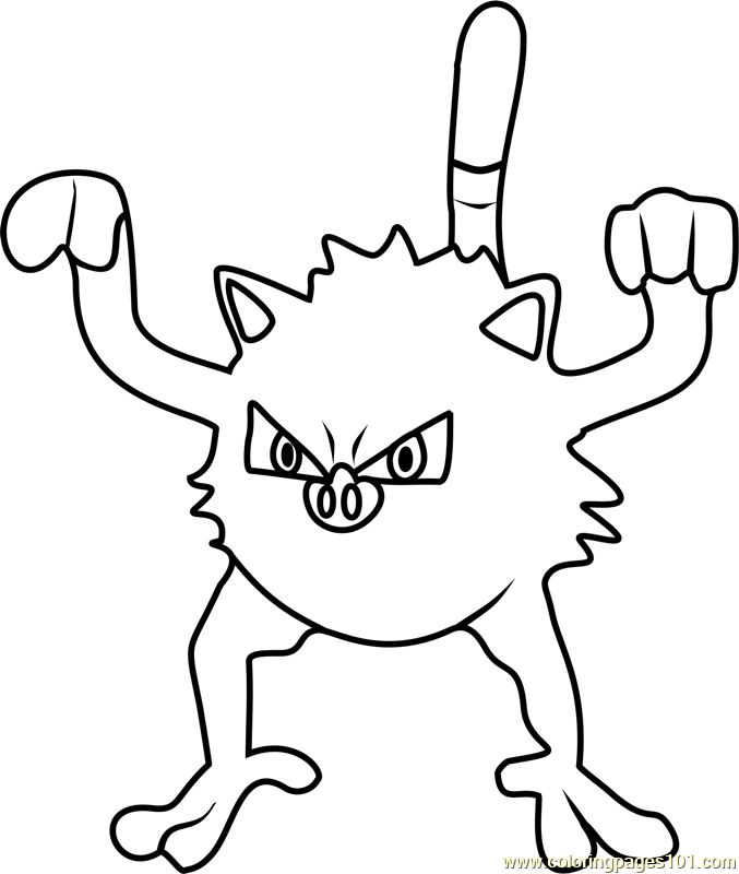 Mankey Pokemon GO Coloring Page for Kids - Free Pokemon GO Printable ...