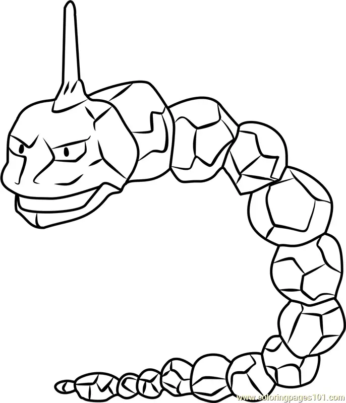 Onix Pokemon GO Coloring Page for Kids - Free Pokemon GO Printable ...