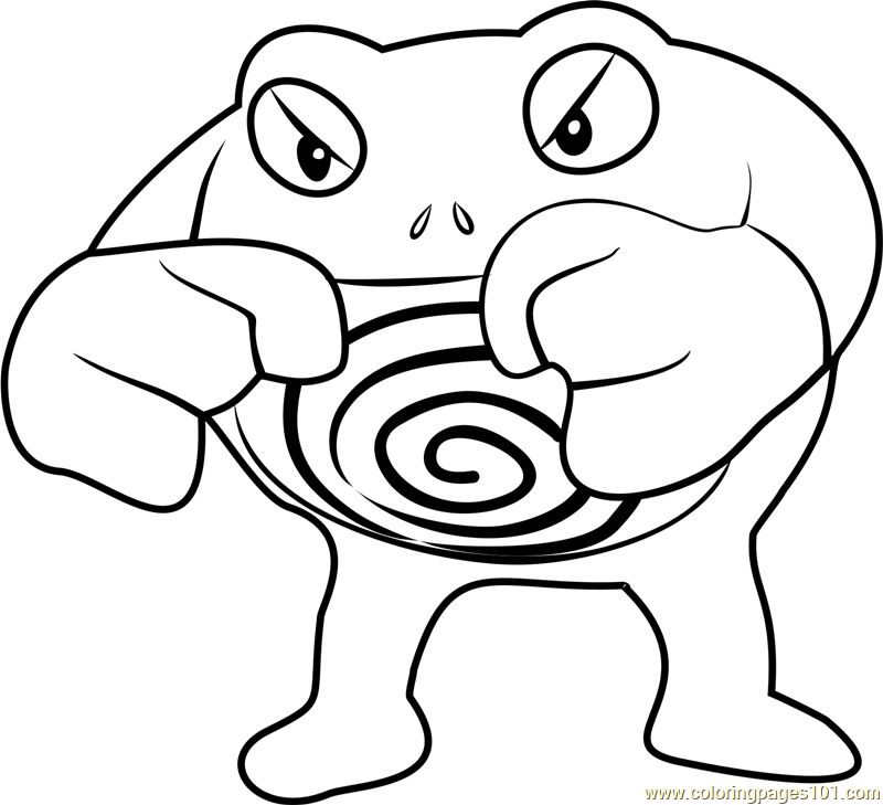 Poliwag Pokemon Coloring Page Sketch Coloring Page