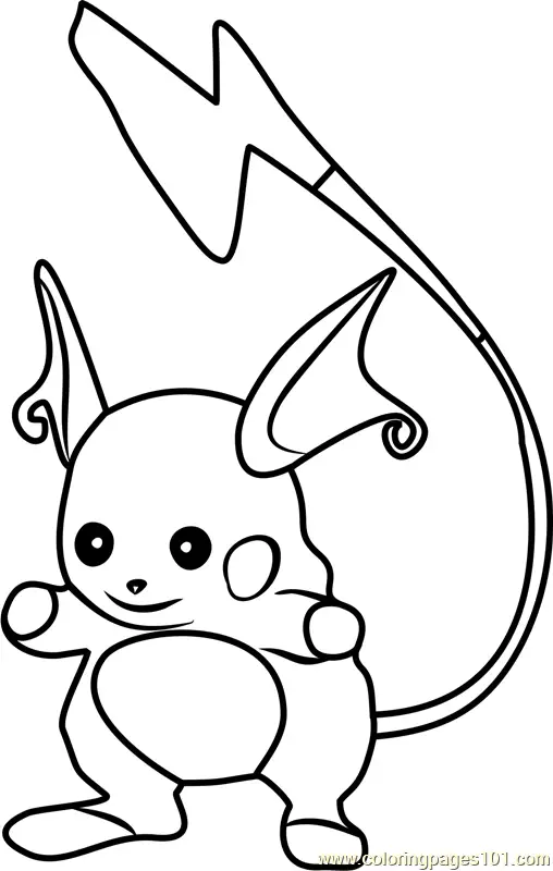 Raichu Pokemon GO Coloring Page for Kids - Free Pokemon GO Printable ...
