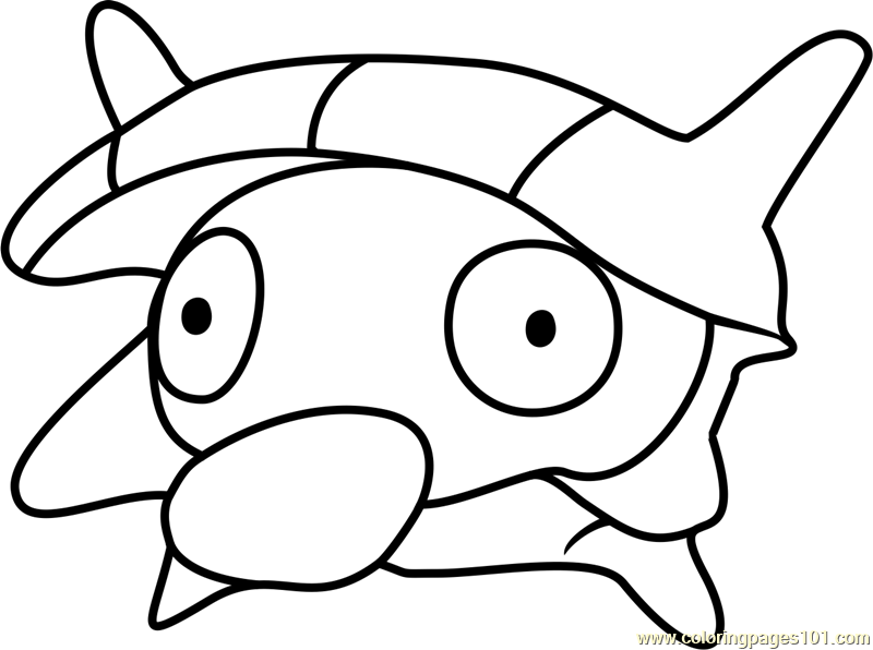 Shellder Pokemon GO Coloring Page for Kids - Free Pokemon GO Printable ...