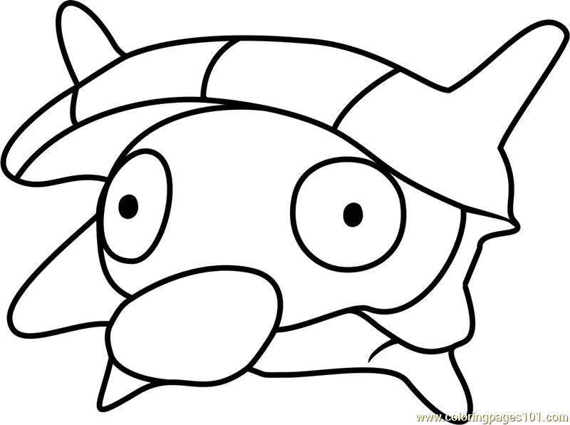 Shellder Pokemon GO Coloring Page for Kids - Free Pokemon GO Printable ...