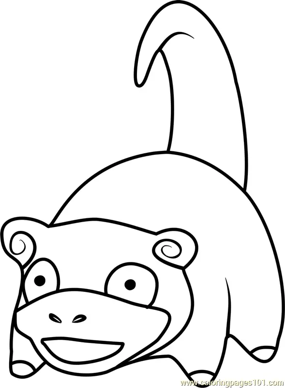 Slowpoke Pokemon GO Coloring Page for Kids - Free Pokemon GO Printable ...