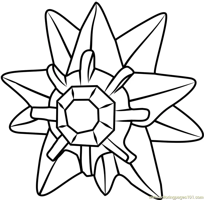 Starmie Pokemon GO Coloring Page for Kids - Free Pokemon GO Printable ...