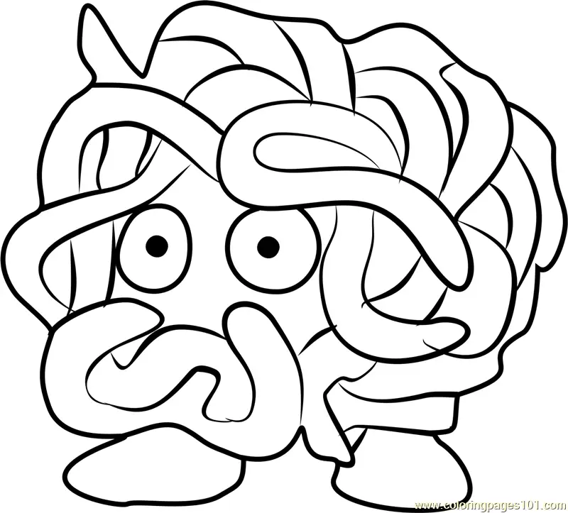 Tangela Pokemon GO Coloring Page for Kids - Free Pokemon GO Printable ...