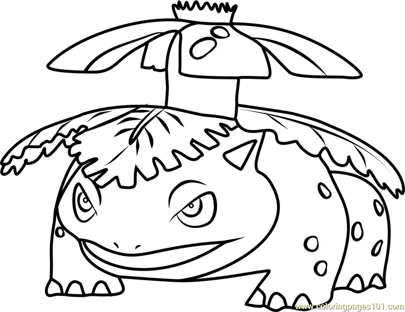 Venusaur Pokemon GO Coloring Page for Kids - Free Pokemon GO Printable ...