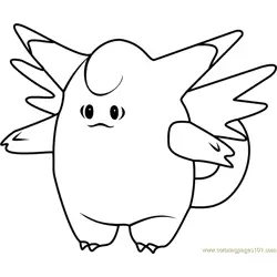 Clefable Pokemon GO Coloring Page for Kids - Free Pokemon GO Printable ...