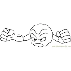 Geodude Pokemon GO Coloring Page for Kids - Free Pokemon GO Printable ...