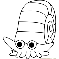 omanyte Coloring Pages for Kids - Download omanyte printable coloring ...