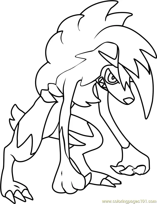 Lycanroc - Midnight Form Pokemon Sun and Moon Coloring Page for Kids ...