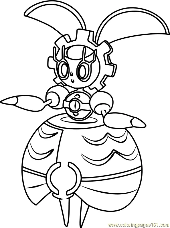 Magearna Pokemon Sun and Moon Coloring Page for Kids - Free Pokemon Sun ...
