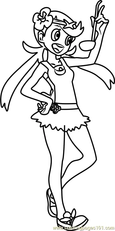 Mallow Pokemon Sun and Moon Coloring Page for Kids - Free Pokemon Sun ...