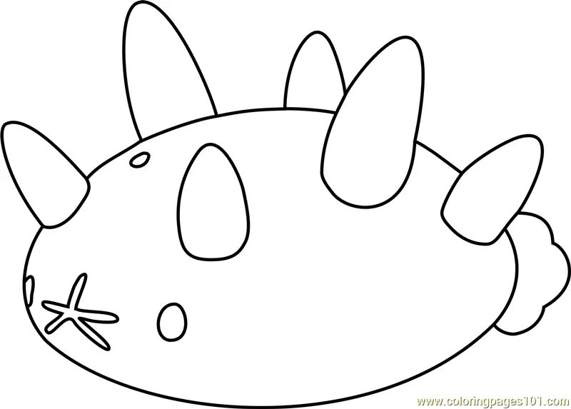 Pyukumuku Pokemon Sun and Moon Coloring Page for Kids - Free Pokemon ...