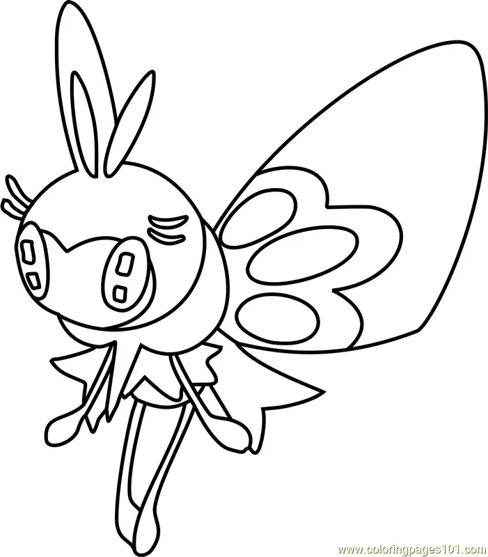 Ribombee Pokemon Sun and Moon Coloring Page for Kids - Free Pokemon Sun ...