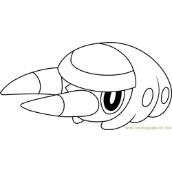 Grubbin Pokemon Sun and Moon Coloring Page for Kids - Free Pokemon Sun ...