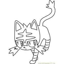 Litten Pokemon Sun and Moon Coloring Page for Kids - Free Pokemon Sun ...