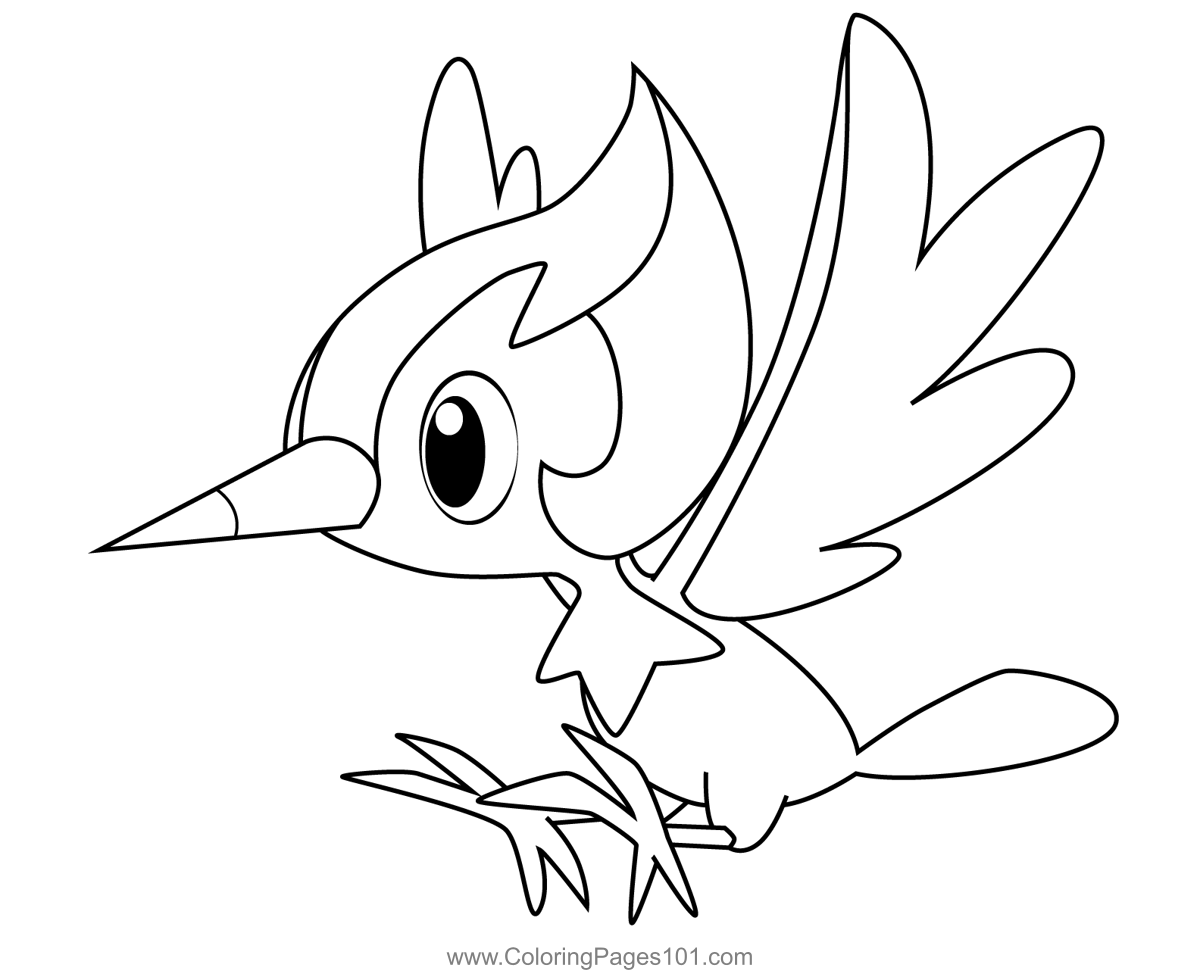 Pikipek Pokemon Coloring Page for Kids - Free Pokemon Printable ...