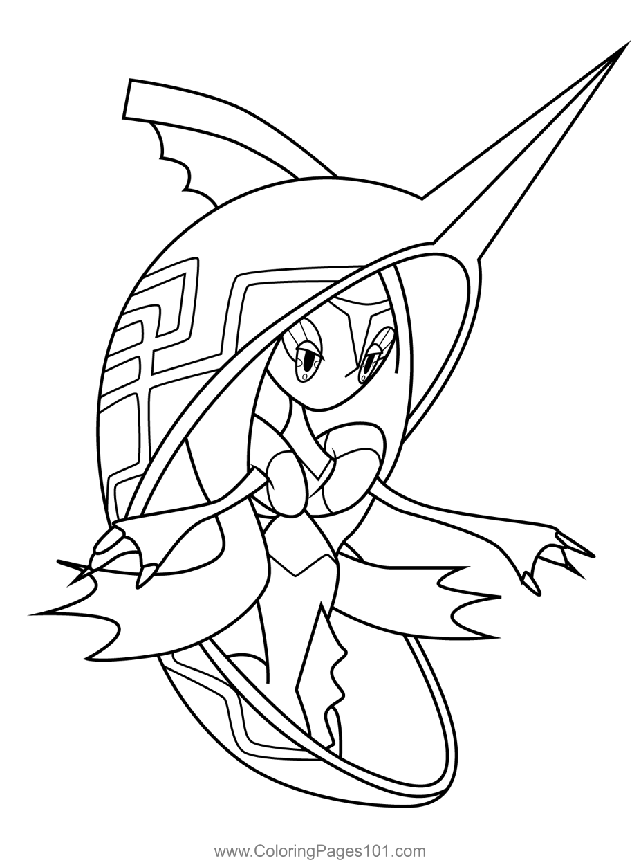Tapu Fini Pokemon Coloring Page for Kids - Free Pokemon Printable ...