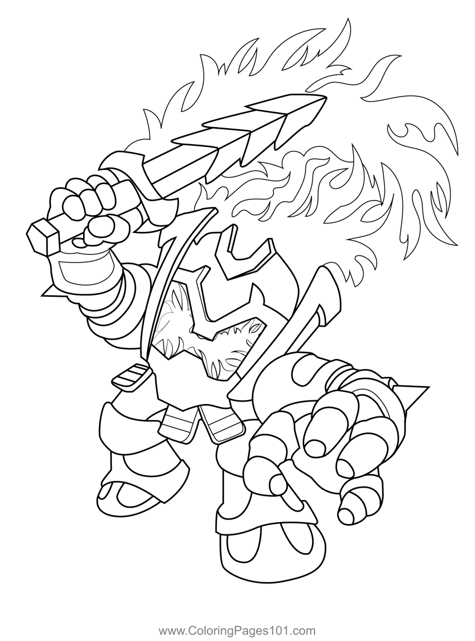 Skylanders Coloring Pages Trap Team