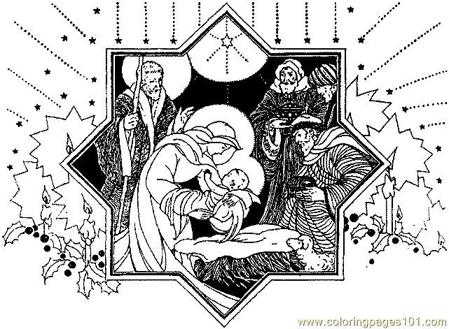 Printable Religious Christmas Coloring Pages