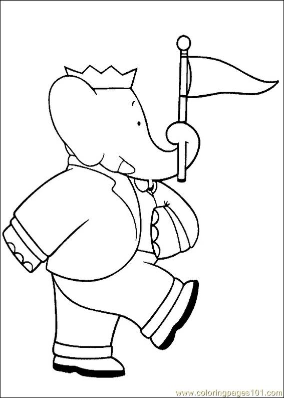 Babar coloring pages