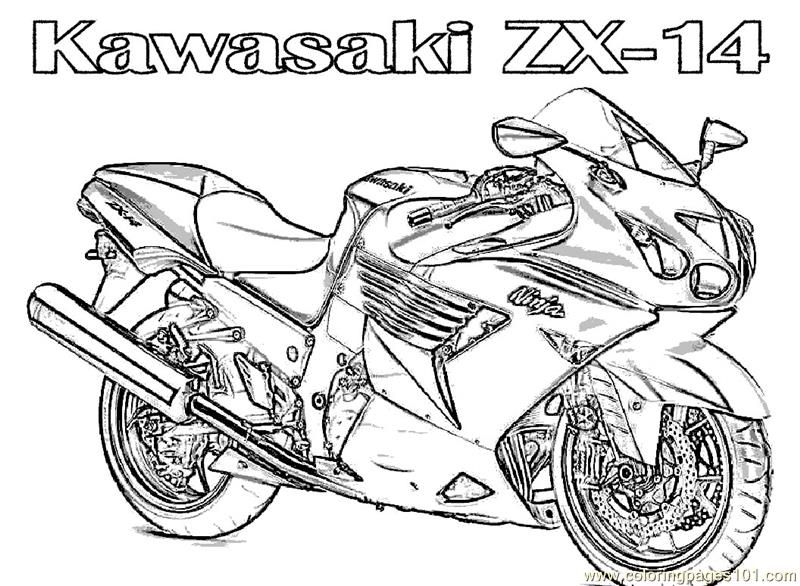 Kawasaki Dirt Bike Coloring Pages Coloring Pages