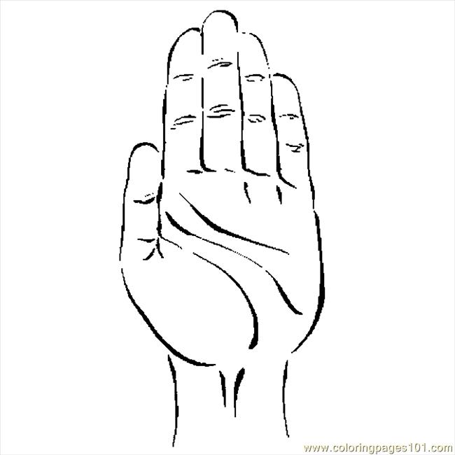 Open Hand Coloring Coloring Pages