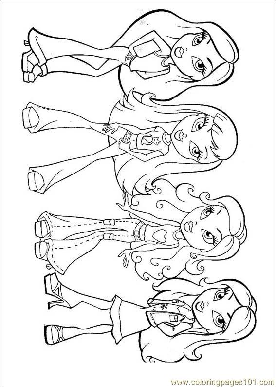 Bratz Group Coloring Pages Printable