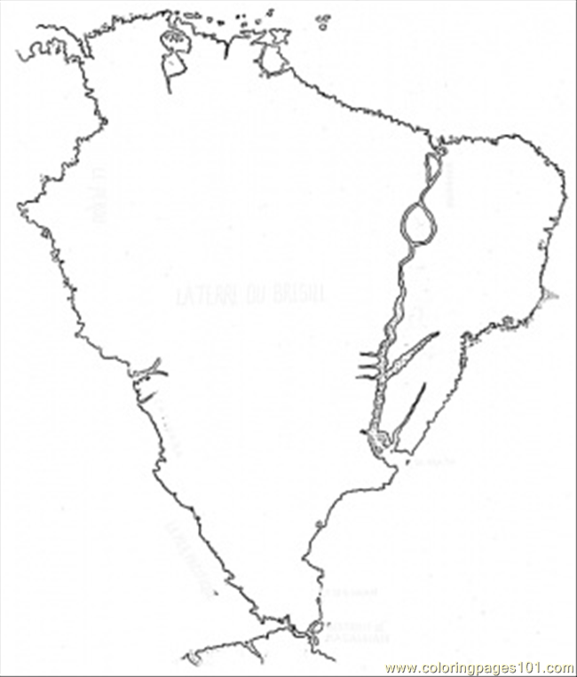 Coloring Pages Brazilian Map (Countries > Brazil) - free printable ...