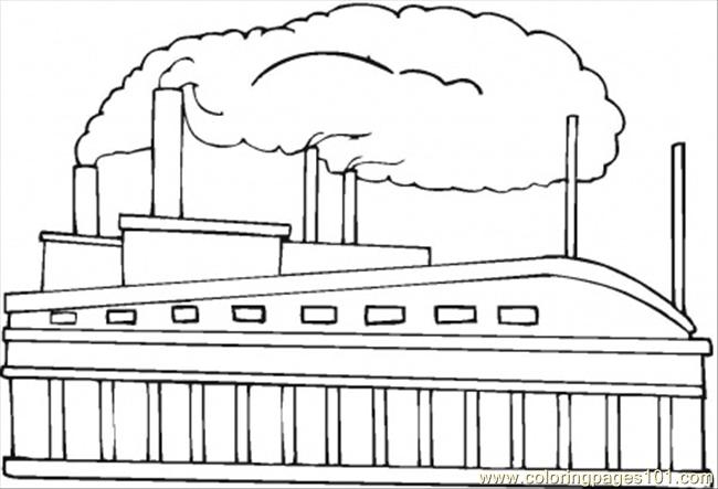 Coloring Factory Buildings Pages Printable Edupics Sketch Coloring Page