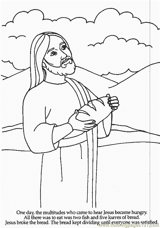 Bread Of Life Coloring Pages John 6 35 Sketch Coloring Page