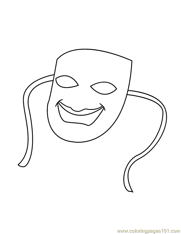 Greek masks coloring pages