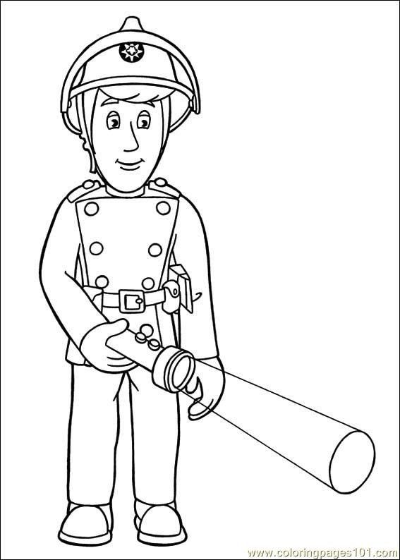 Fireman Sam Colouring Drawing Elvis Coloring Pages Cartoonito Kids He ...