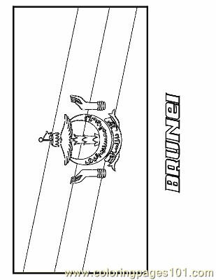 Brunei Flag Coloring Page Coloring Pages