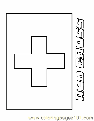 Coloring Pages Red Cross (Education > Flags) - free printable coloring ...