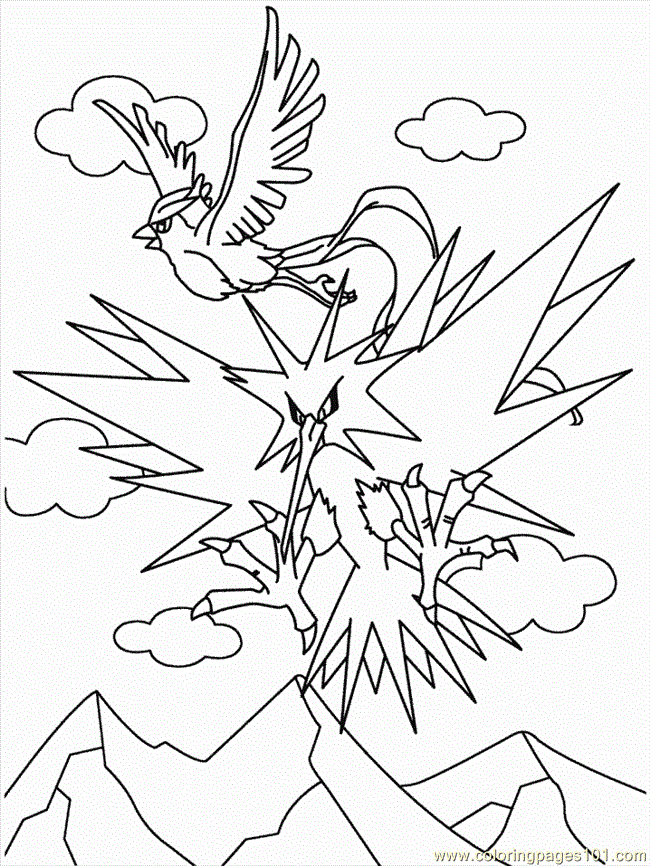 Flying Type Pokemon Coloring Pages Coloring Pages