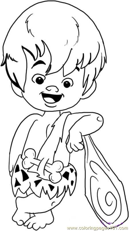 Coloring Pages Bam Pebbles Bamm Flintstones Para Colorear Flintstone ...