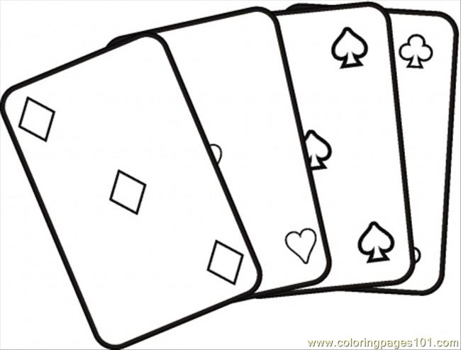 Playing poker coloring pages