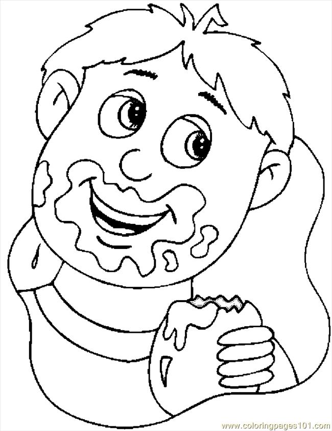 Eating Colouring Pages Sketch Coloring Page